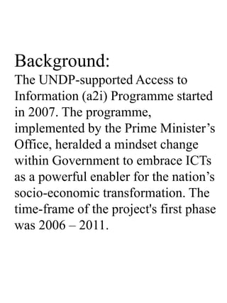 Digital Bangladesh (A2I) | PPTX