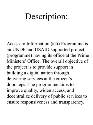 Digital Bangladesh (A2I) | PPTX