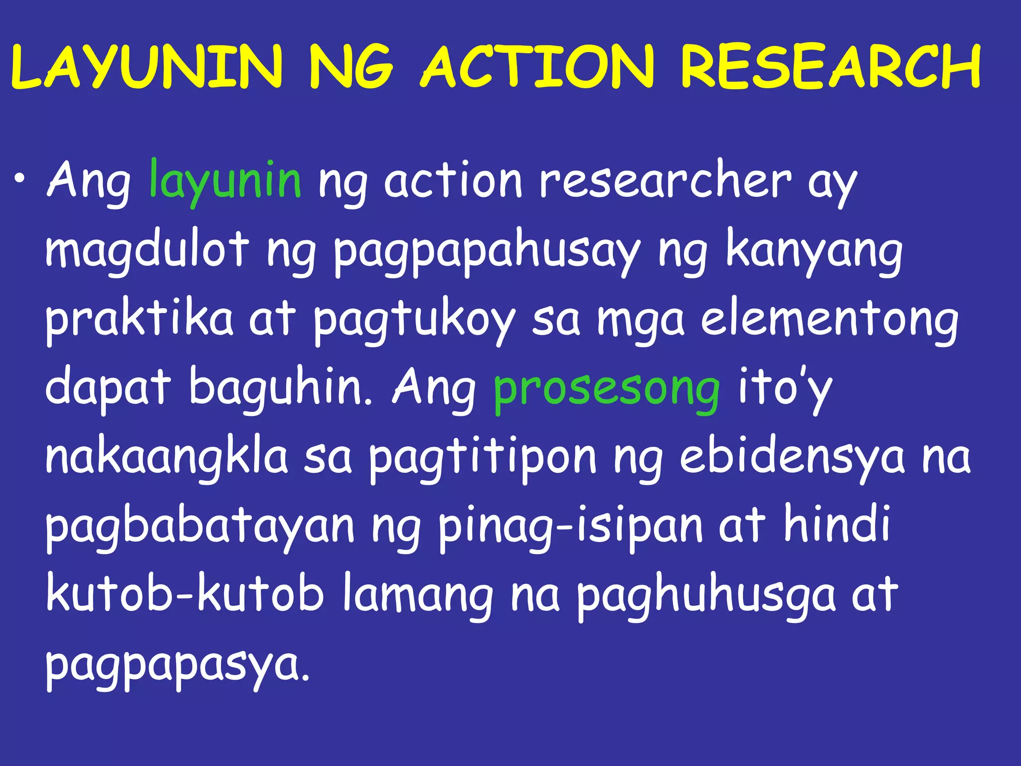 Action Research in Filipino | PPT
