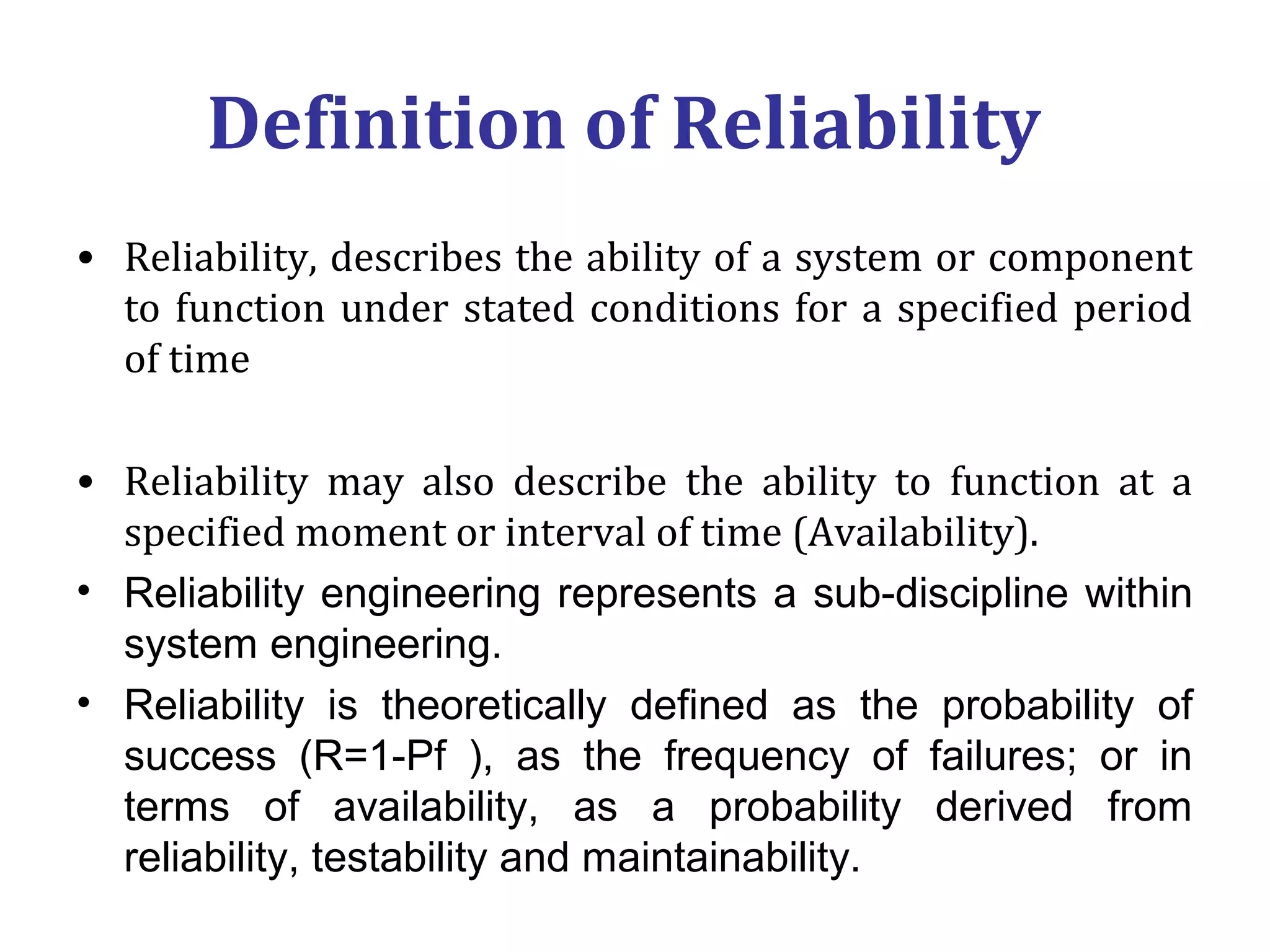 Reliability Engineering | PPT