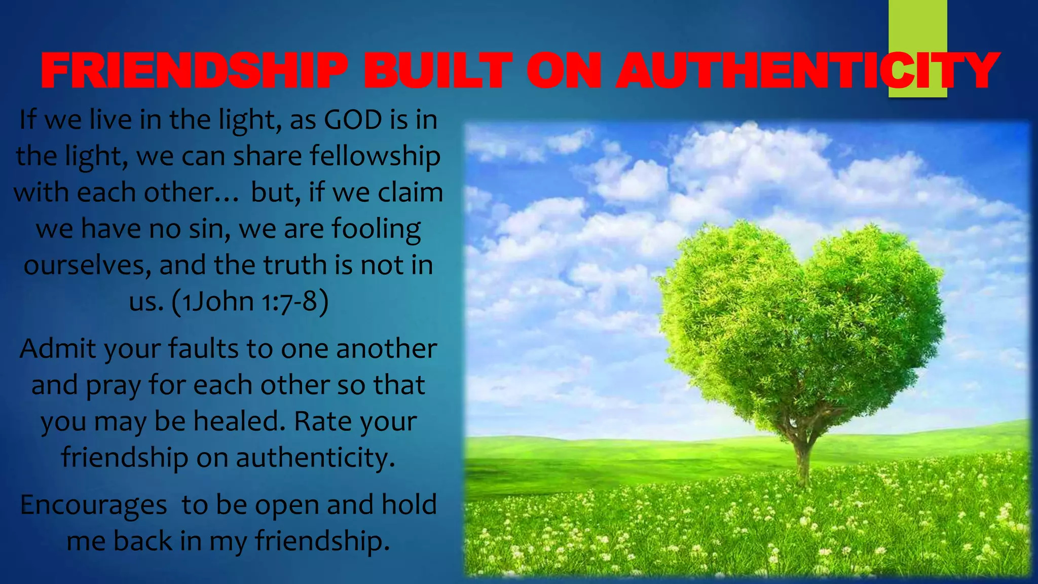 PRINCIPLE OF FRIENDSHIP | PPTX