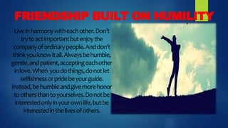PRINCIPLE OF FRIENDSHIP | PPTX