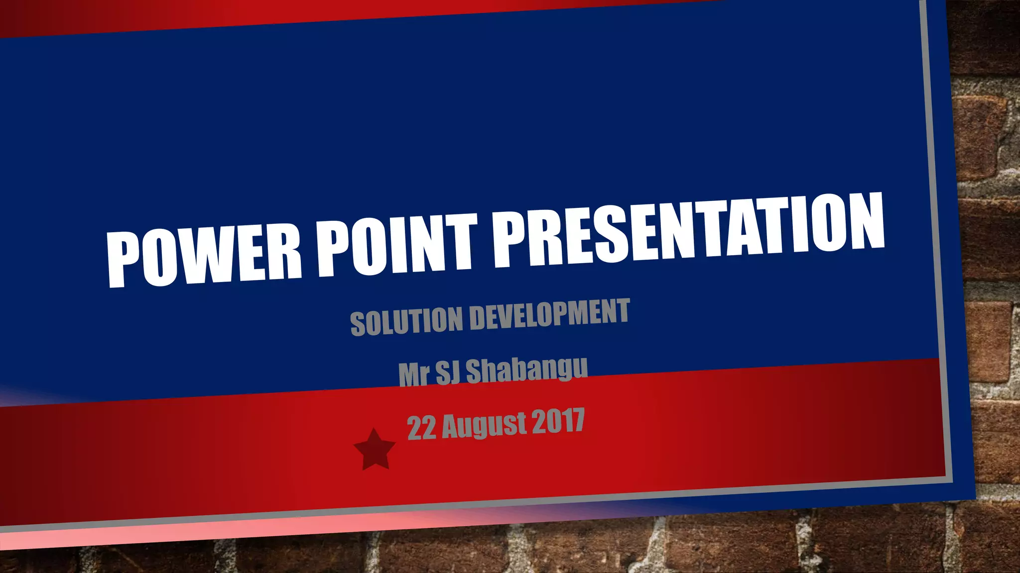 Power point presentation | PPTX