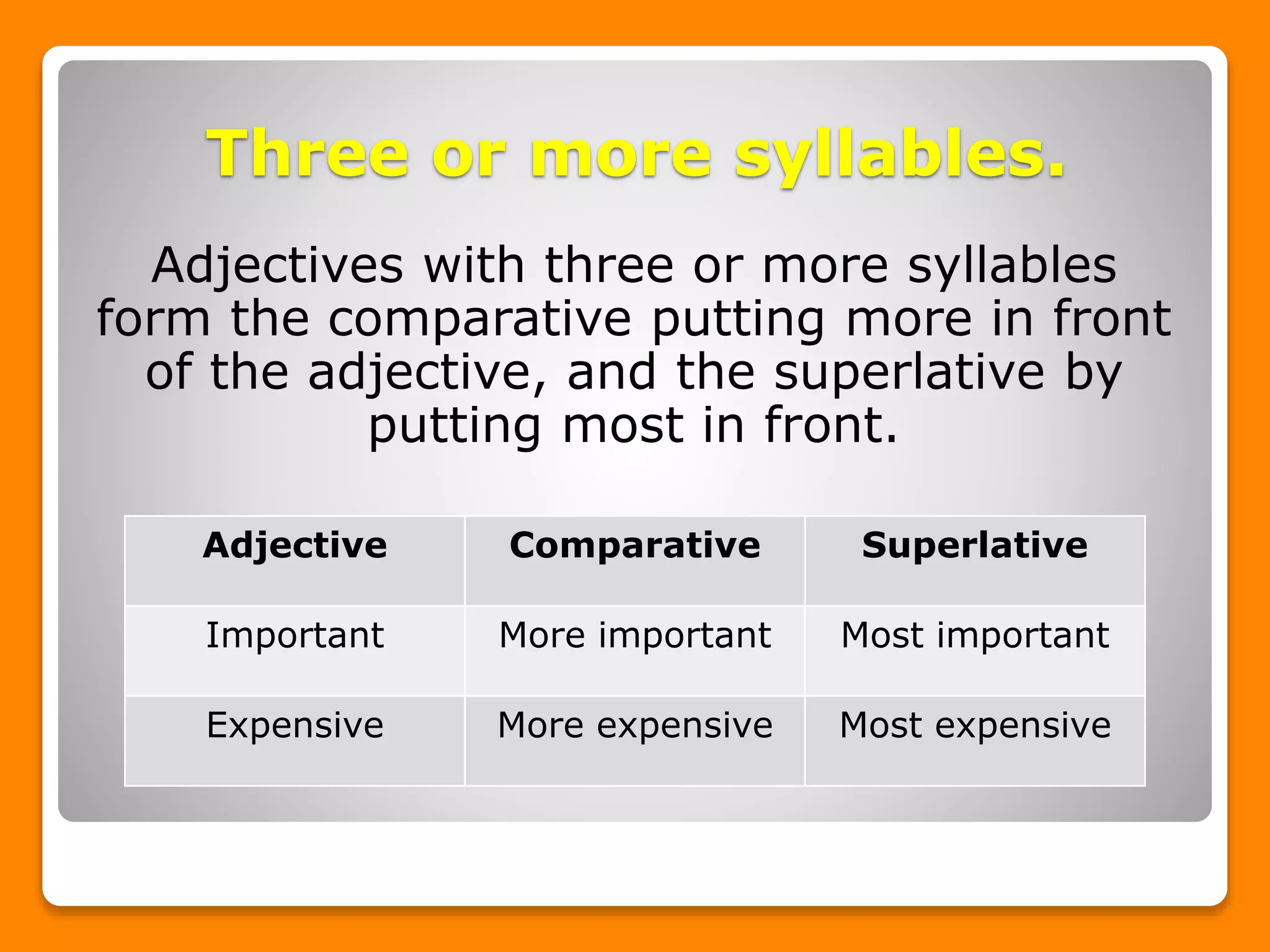 Comparatives and superlatives | PPT