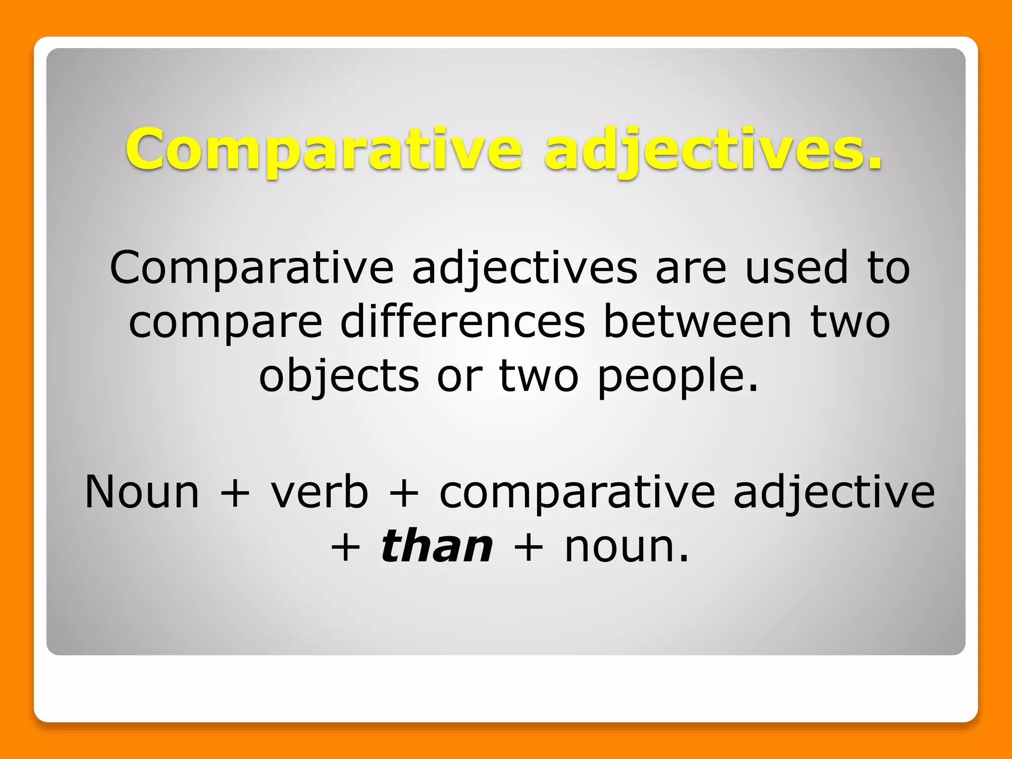 Comparatives and superlatives | PPT