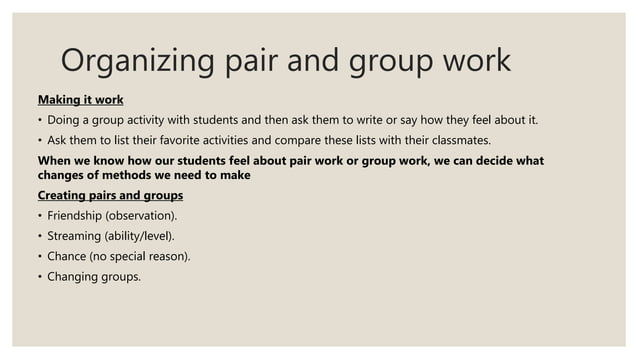 Power Point Presentation. Text "Grouping Students". Fraga - Flores | PPT