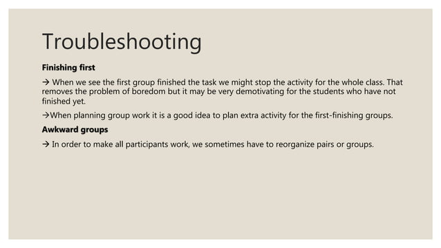 Power Point Presentation. Text "Grouping Students". Fraga - Flores | PPT