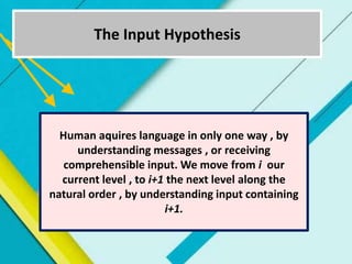 Krashen's Monitor Hypothesis Theory 3 | PPT