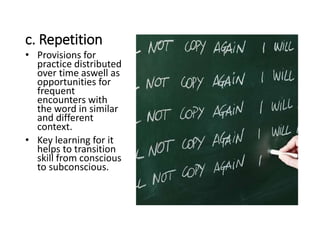 considerations in Remedial Vocabulary Instructions | PPTX