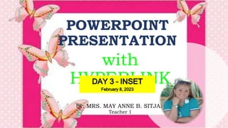 POWERPOINT PRESENTATION - hyperlink.pptx | Computer Software and Applications | Computing
