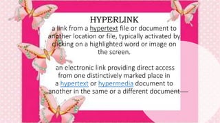 POWERPOINT PRESENTATION - hyperlink.pptx | Computer Software and Applications | Computing