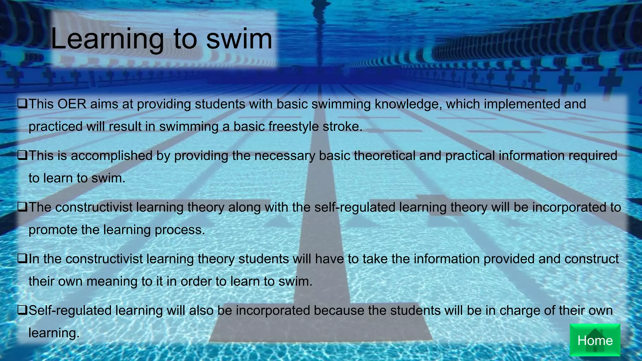 Learn To Swim Presentation | PPTX