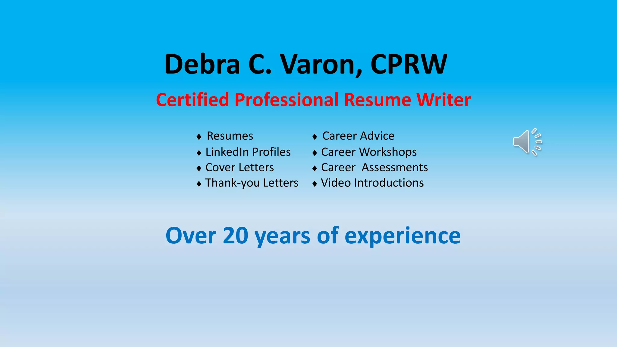 Debra's introduction | PPT