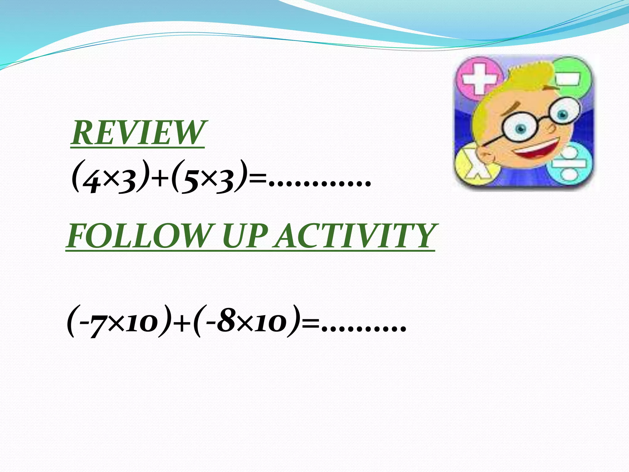 Powerpoint presentation -negative numbers | PPTX