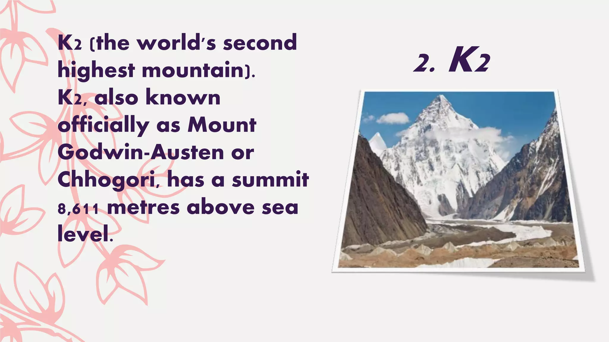 Top 10 highest mountains in the world | PPTX