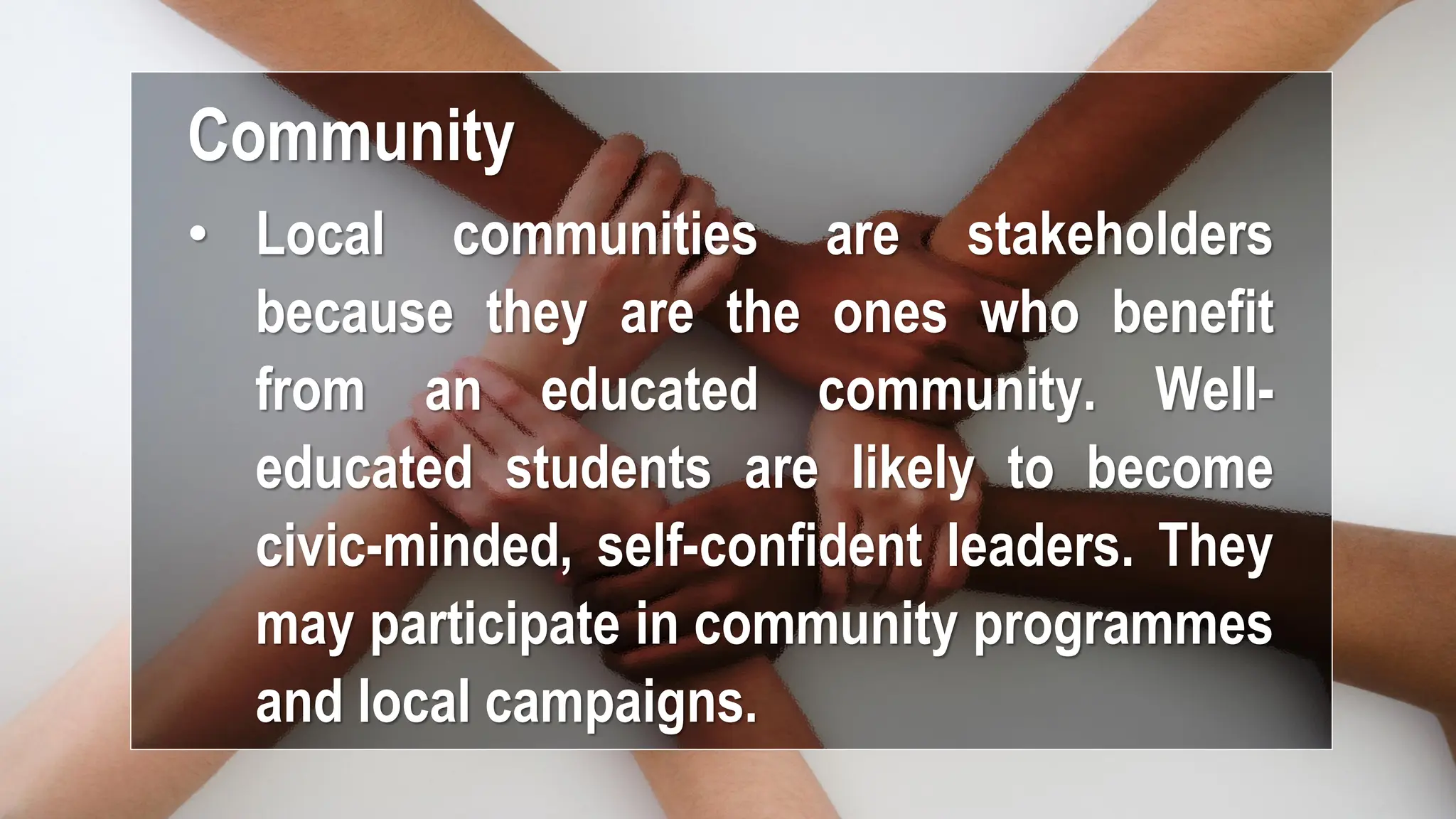 Powerpoint Presentation-Stakeholders and Community Involvement in ...