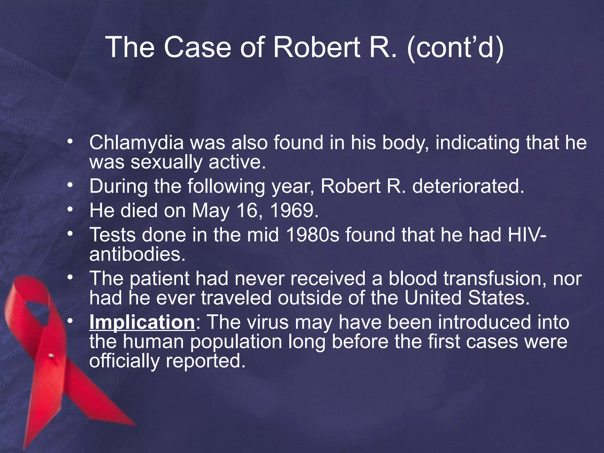 Power point presentation -The History of HIV/AIDS | PPT