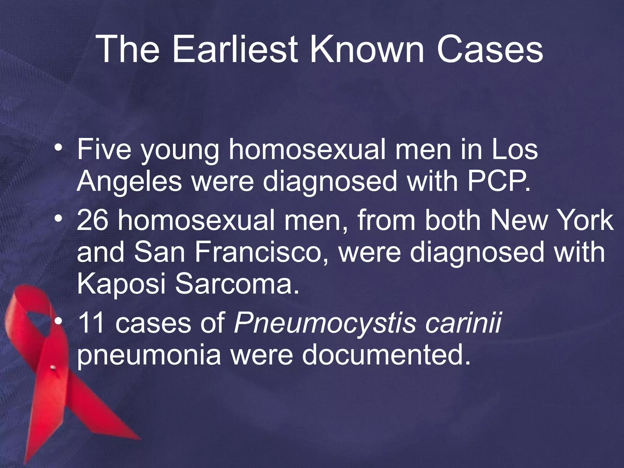 Power point presentation -The History of HIV/AIDS | PPT