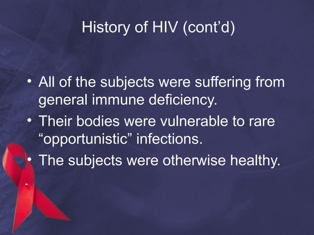 Power point presentation -The History of HIV/AIDS | PPT