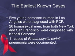 Power point presentation -The History of HIV/AIDS | PPT