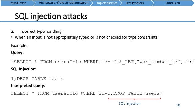 Web Security: SQL Injection