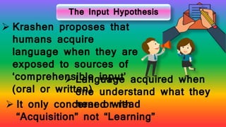 Krashen's Monitor Hypothesis Theory 2 | PPTX