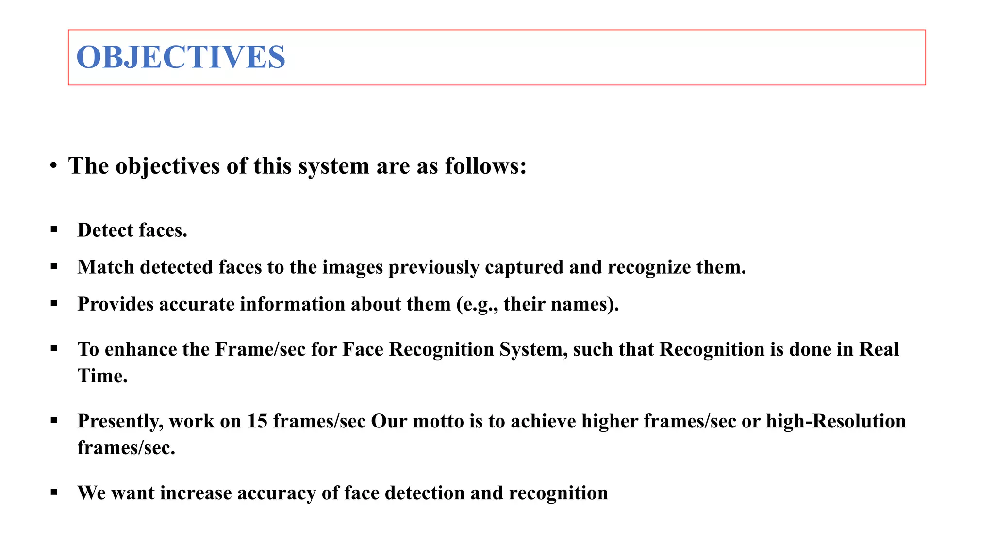Face Recognition System | PPTX