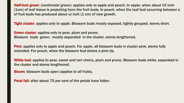 Growth and Phenological stages of Temperate Fruit Crops | PPTX ...