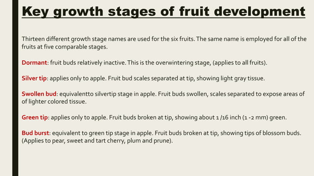 Growth and Phenological stages of Temperate Fruit Crops | PPTX ...