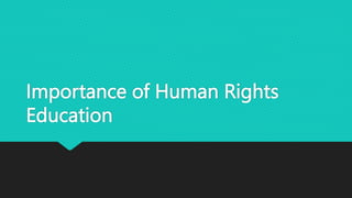 Human Rights Education | PPT