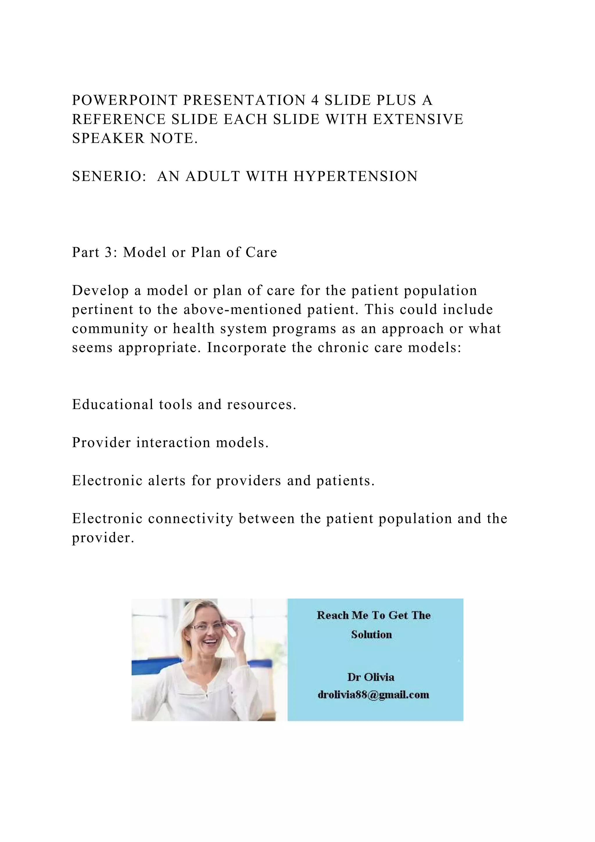 POWERPOINT PRESENTATION 4 SLIDE PLUS A REFERENCE SLIDE EACH SLIDE WI | DOCX