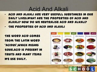 Power point presentation acid and alkali | PPTX