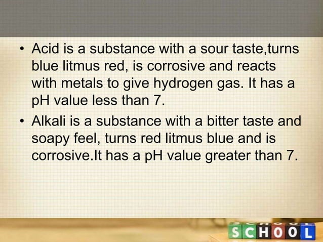 Power point presentation acid and alkali | PPT