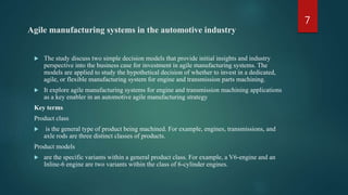 Analysis of agile manufacturing and comparison with other manufacturing ...