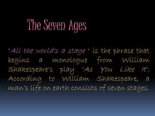 All The World's A Stage | PPT