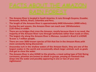 Powerpoint presentation amazon river basin | PPTX