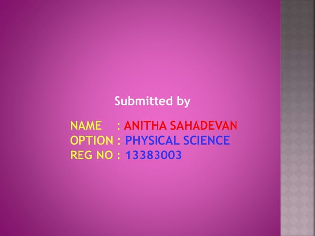 Power point presentation anitha sahadevan2 | PPT