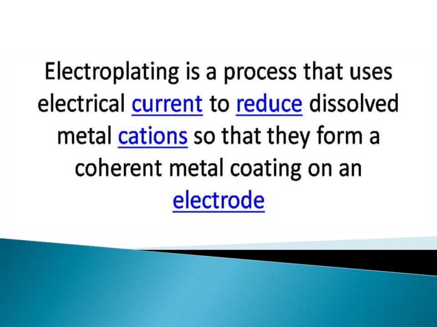 Power point presentation based on electroplating | PPTX