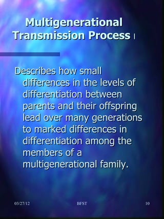 Bowen Family Systems: Model of Practice at www.Cunninghamtherapy.com