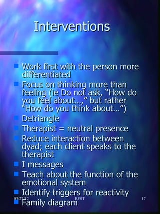 Bowen Family Systems: Model of Practice at www.Cunninghamtherapy.com