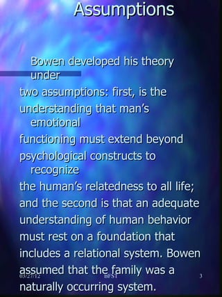 Bowen Family Systems: Model of Practice at www.Cunninghamtherapy.com