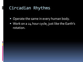 Powerpoint Presentation Circadian Rhythms | PPTX