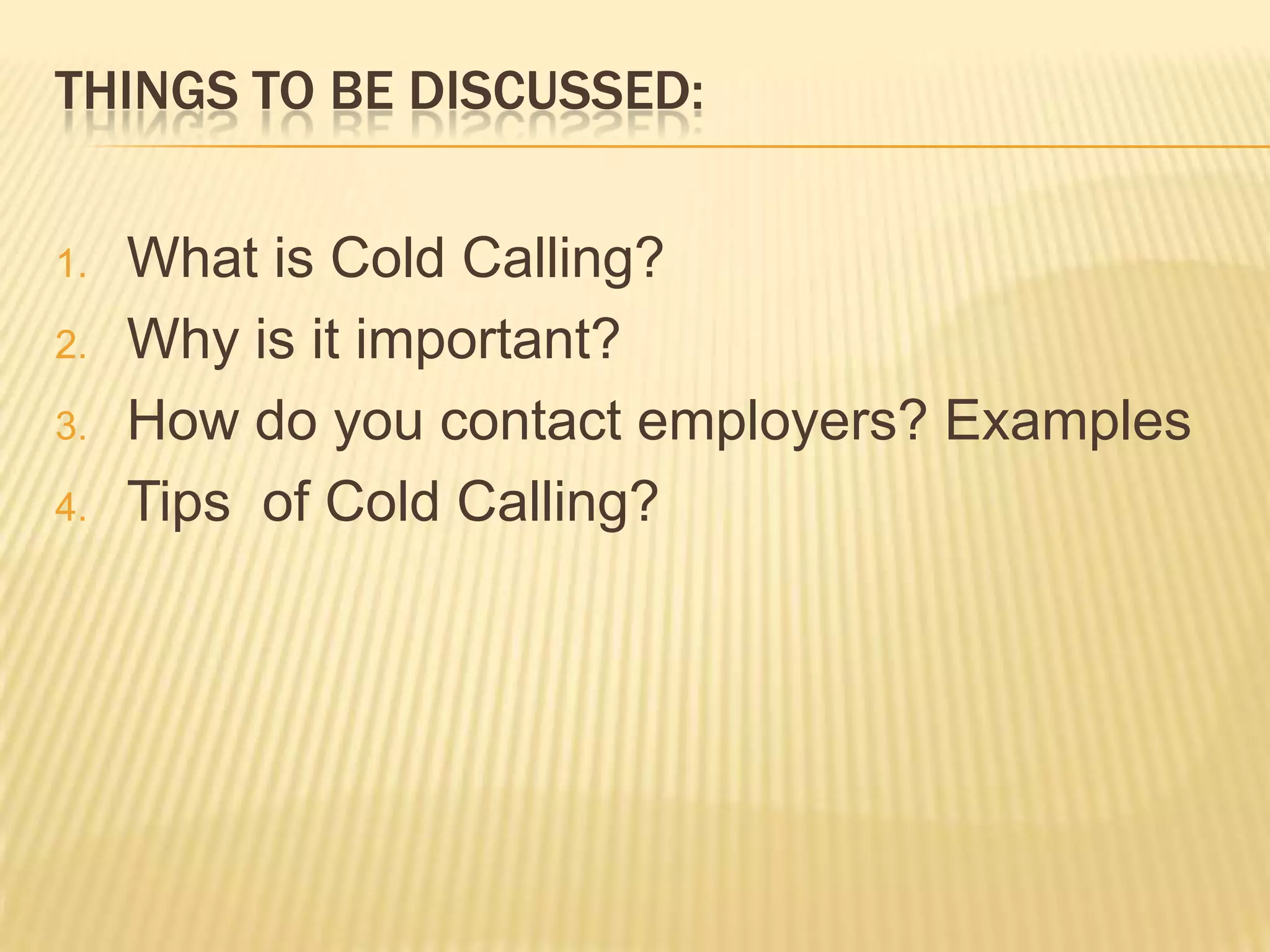 Powerpoint Presentation Cold Calling | PPTX