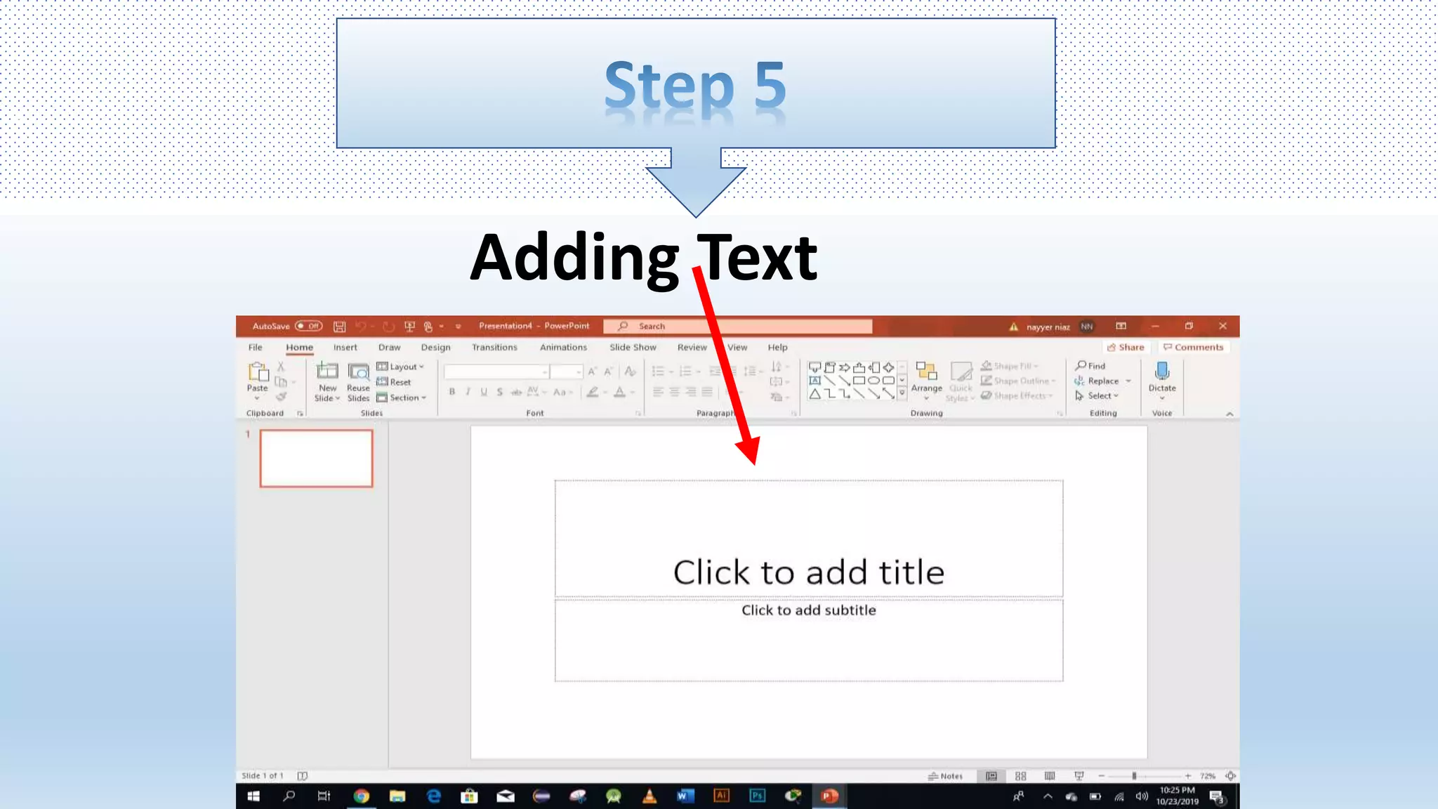 Power point presentation creating important steps | PPTX