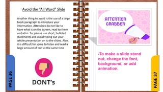 Power point presentation dos and donts | PPTX