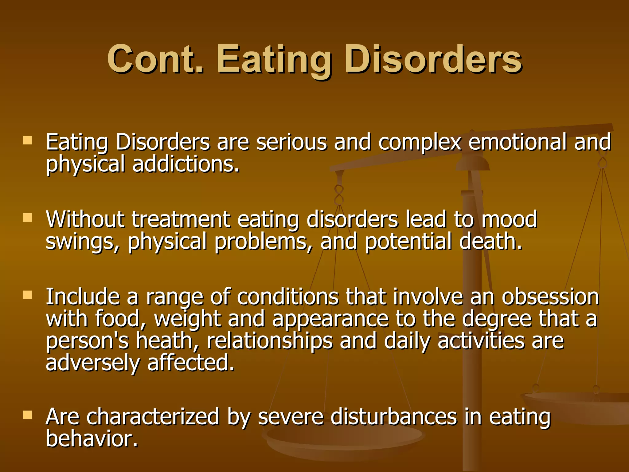 Power Point Presentation Eating Disorders | PPT
