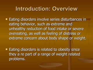 Power Point Presentation Eating Disorders | PPT