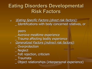 Power Point Presentation Eating Disorders | PPT
