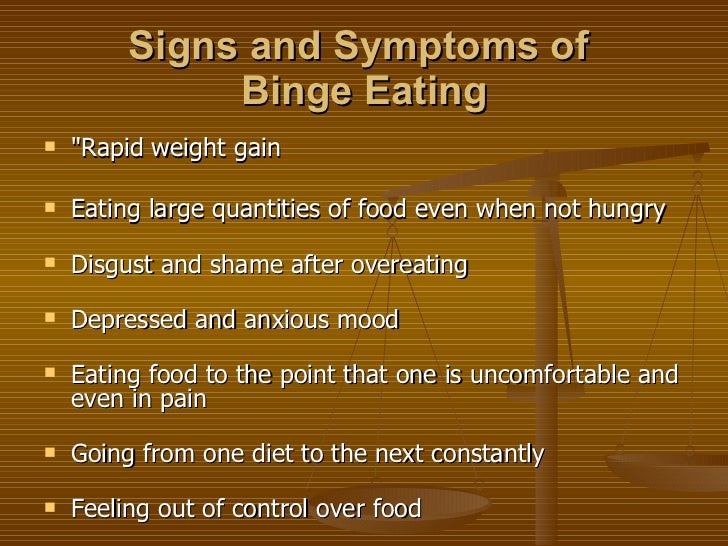 Binge Eating Disorder Symptoms