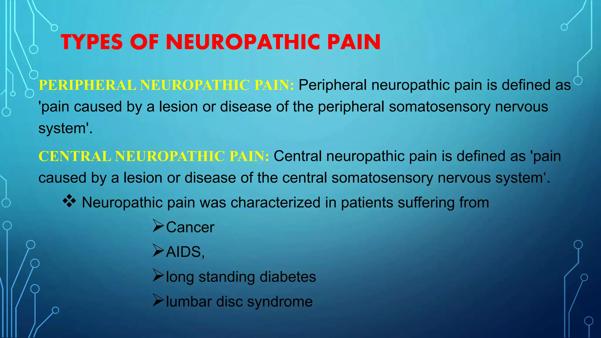 THERAPEUTIC INTERVENTION OF NEUROPATHIC PAIN WITH INNOVATIVE TARGETS | PPTX